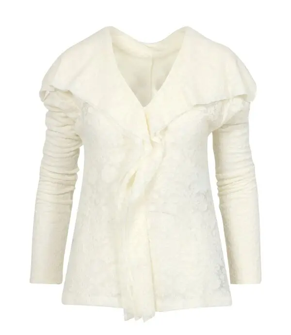 PHILOSOPHY BY LORENZO SERAFINI Lace V-neck Blouse