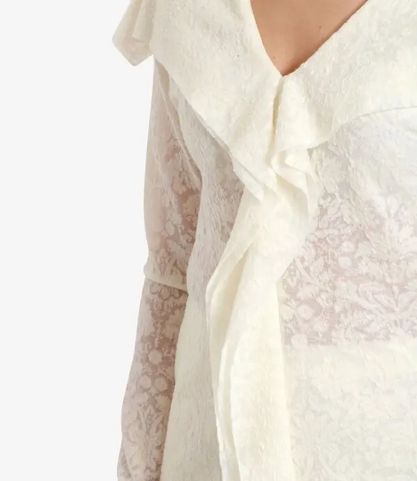 PHILOSOPHY BY LORENZO SERAFINI Lace V-neck Blouse