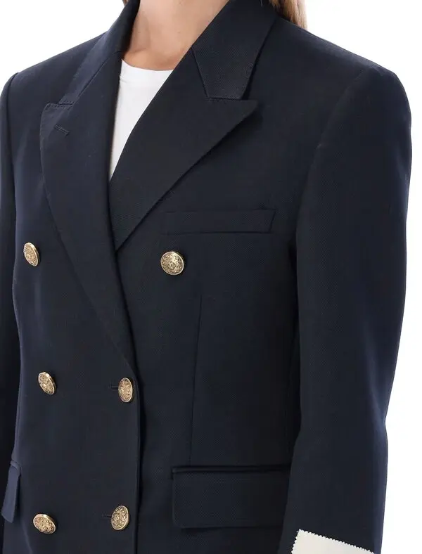 GOLDEN GOOSE Double-breasted Blazer With Gold Star Detail - Blue