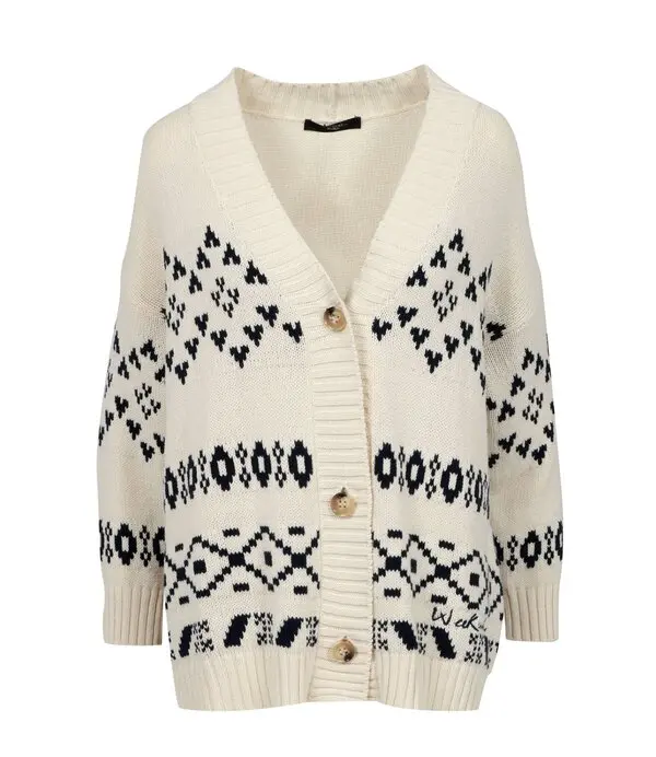 Max Mara Jacquard Pattern Cotton Sweater