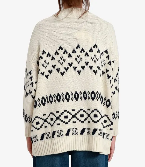 Max Mara Jacquard Pattern Cotton Sweater