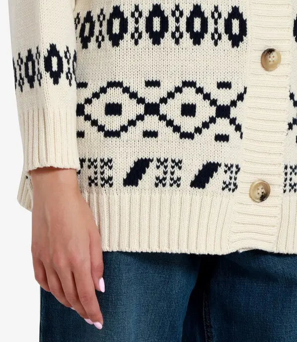Max Mara Jacquard Pattern Cotton Sweater