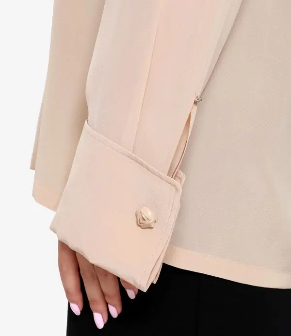 Sportmax Silk Long Sleeve Top