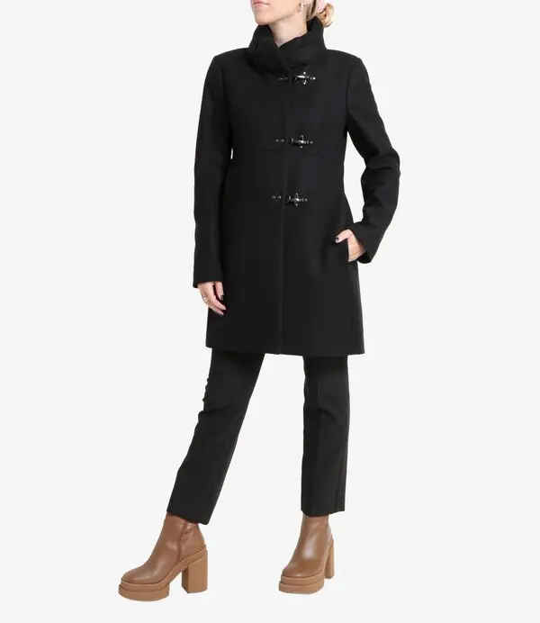 FAY Virgin Wool Blend Coat - Black