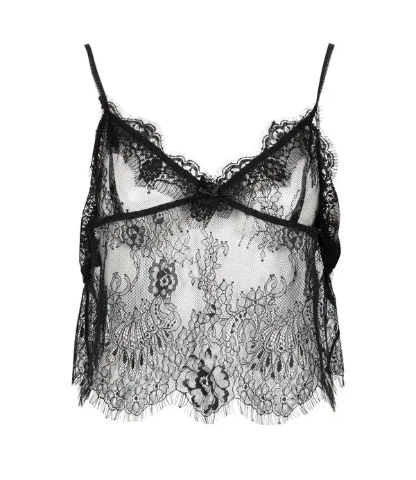 ANIYE BY Adjustable Strap Top With Lace Details - Black