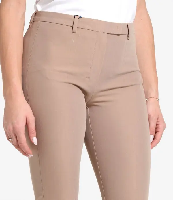 Max Mara Flared Stretch Trousers - Camel