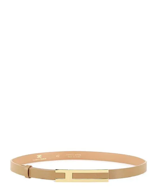 Elisabetta Franchi Logo Belt - Camel