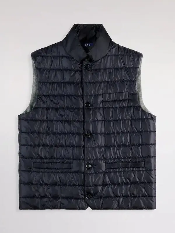 FAY Quilted Vest With Rever