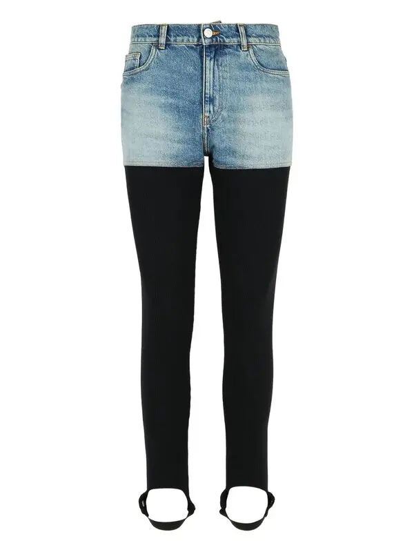 Coperni Ribbed Denim Leggings