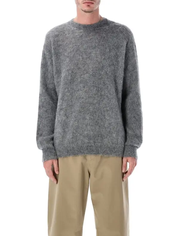 ROLD SKOV Alpaca And Mohair Blend Crewneck Sweater - Grey