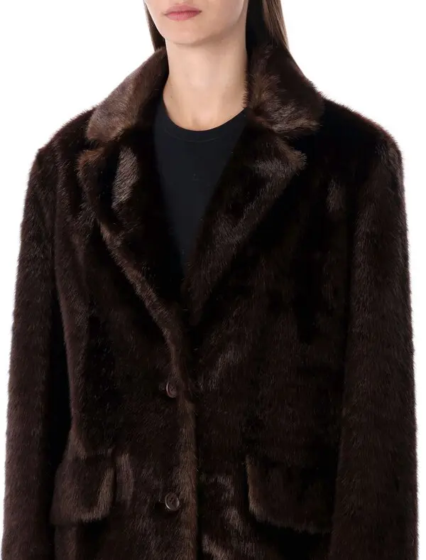 STAND STUDIO Evyn Faux Fur Jacket