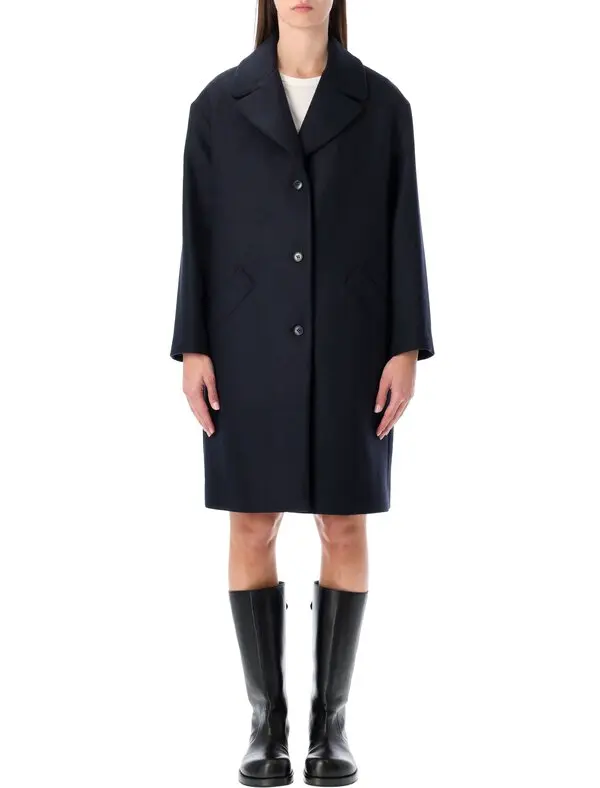 A.p.c. Ninon Italian Wool Coat - Blue