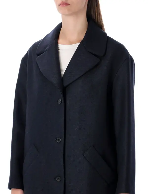 A.p.c. Ninon Italian Wool Coat - Blue