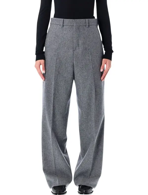 Ami Wool Wide-leg Trousers