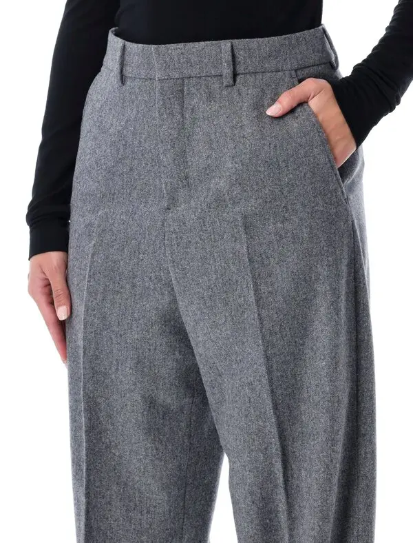 Ami Wool Wide-leg Trousers