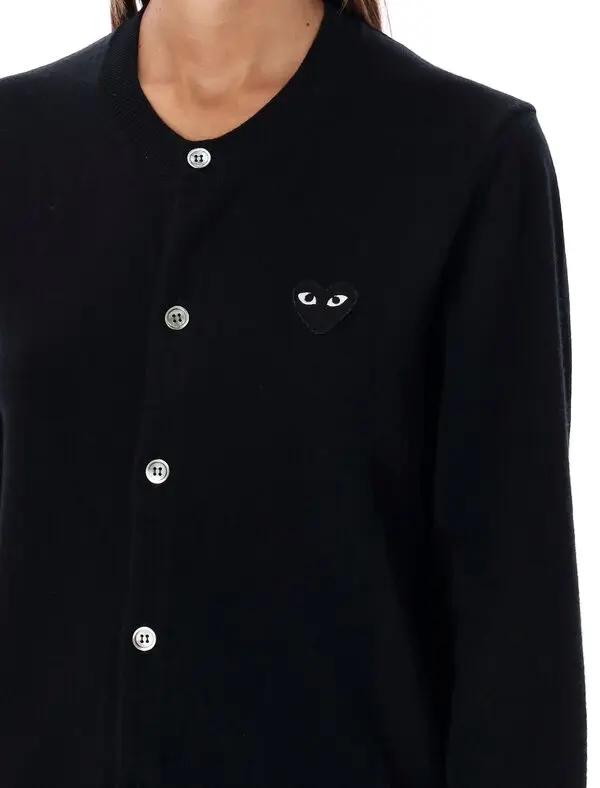 Play Comme Des Garcon Cardigan With Heart Patch