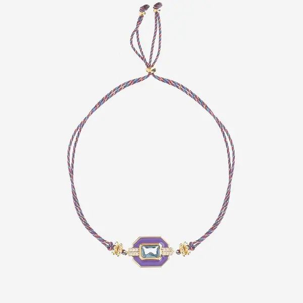 MYA BAY Art Deco Gold-plated Bracelet - Purple