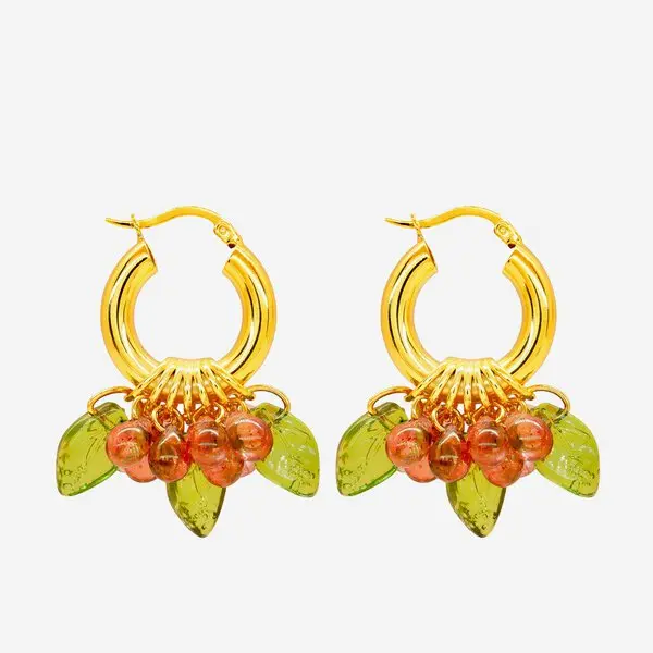 ANNELE Cranberry Queen Earrings - Red