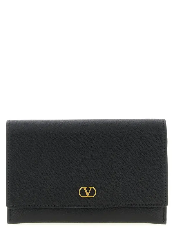 Valentino Garavani Wallet On Chain V Logo - Black