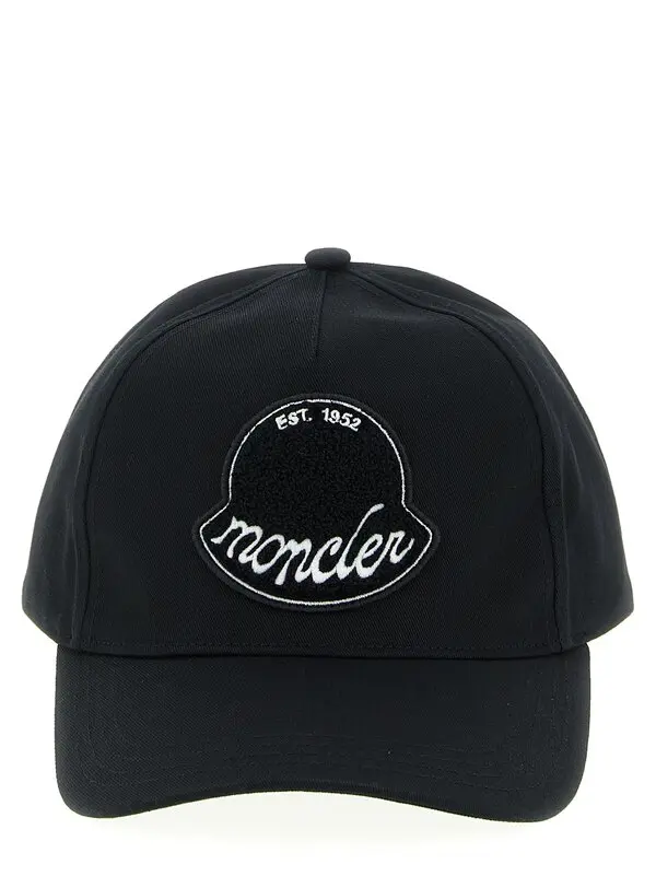 Moncler Cotton Baseball Cap - Black