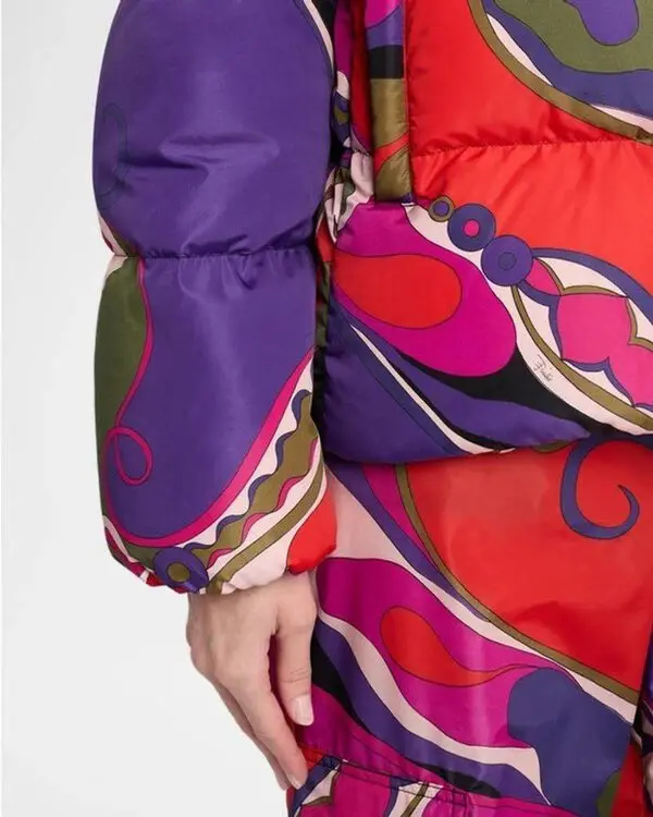 Emilio Pucci Orchidee Print Puffer Jacket