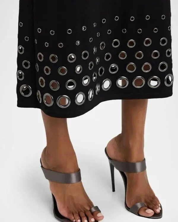 Ramy Brook Philippa Sleeveless Grommet Midi Dress