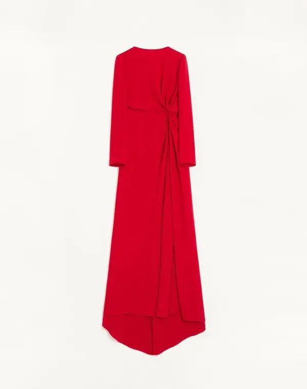 Valentino Garavani Cady Couture Long Dress With Back Bow Detail - Paris