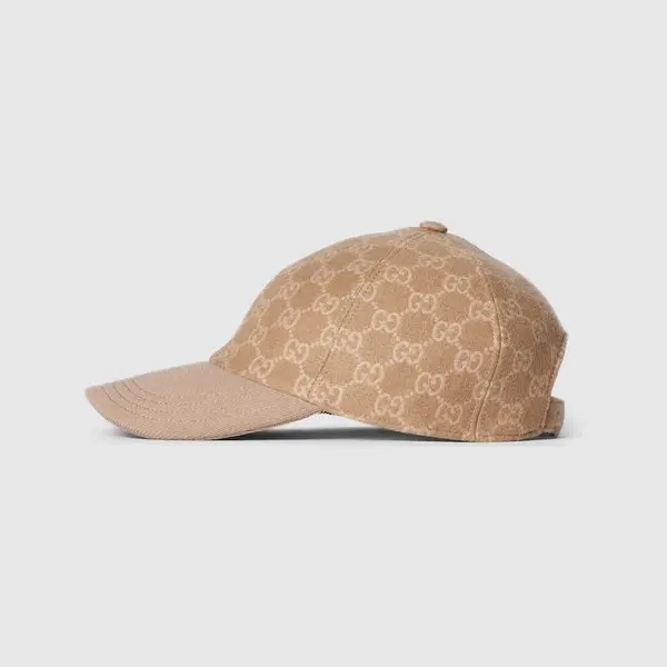 Gucci Gg Knit Fabric Baseball Hat - Brown