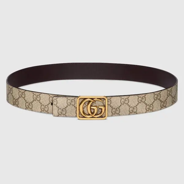 Gucci Gg Marmont Reversible Belt - Beige
