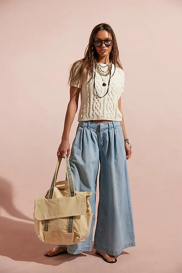 Free People Cordes Canvas Tote - Natural