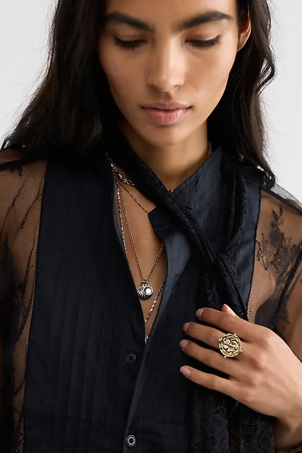 BALI Ophelia Tuxedo Top - Black