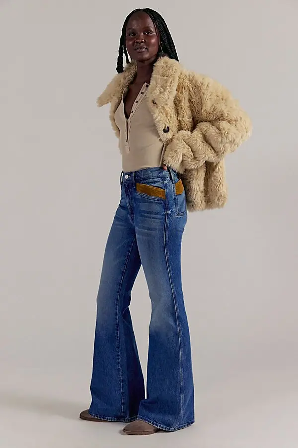 MOTHER The Pointy Pocket Doozy Heel Jeans