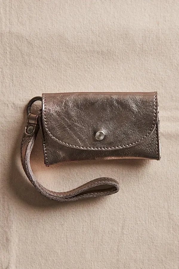 Free People Leather Coin Purse - Metallic