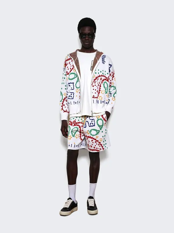 Rhude Bandana Knit Zip Sweater