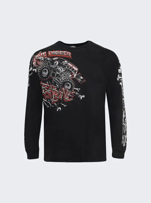EARTHLING VIP Grave Digger Vintage Long Sleeve Tee Grave Digger