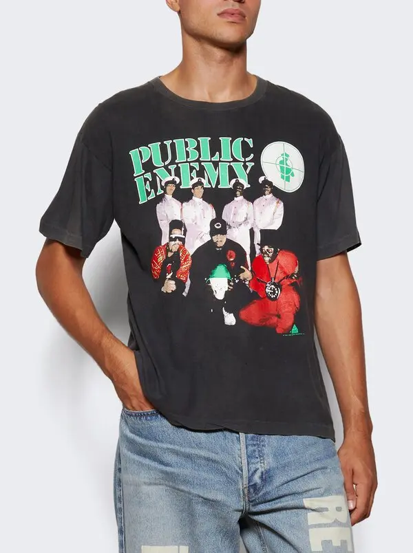 EARTHLING VIP Public Enemy Vintage Tee Black