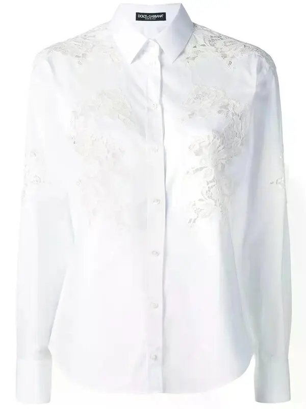 Dolce & Gabbana Lace Insert Shirt