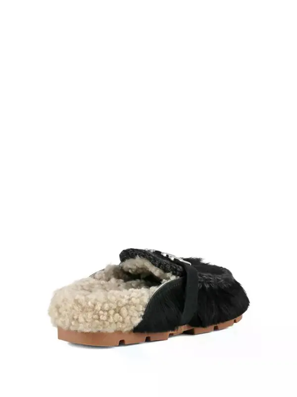 Mou Bio Slide Pony Mules - Black