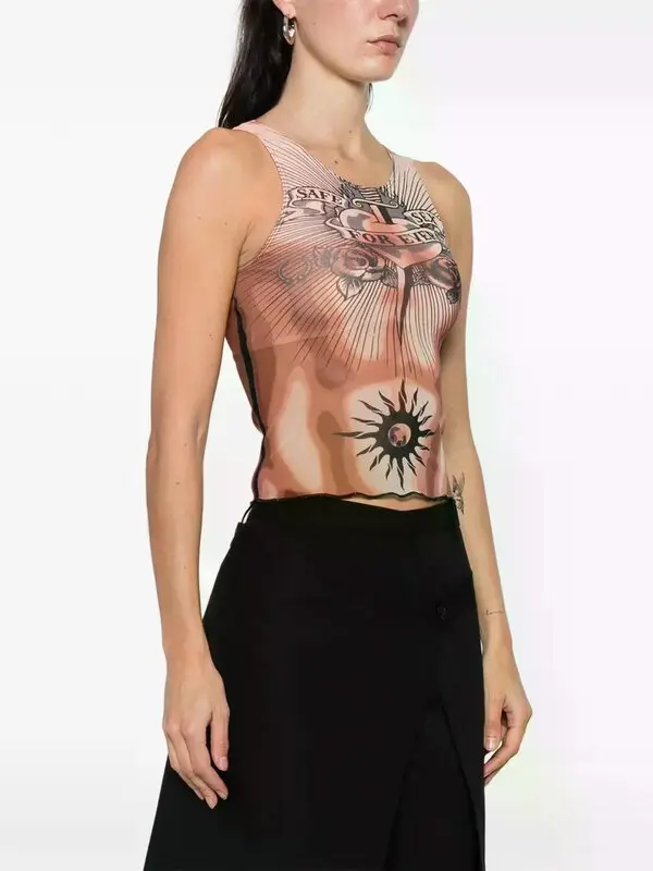 JEAN PAUL GAULTIER Graphic-print Tank Top