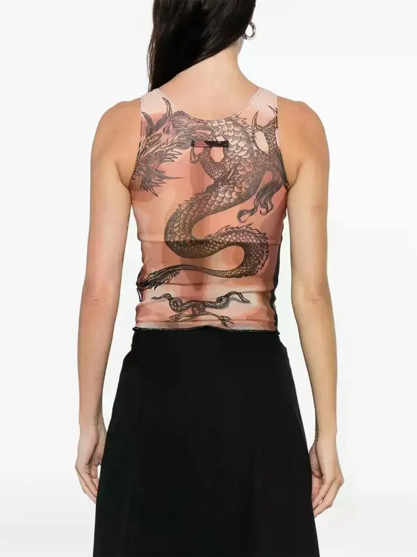 JEAN PAUL GAULTIER Graphic-print Tank Top
