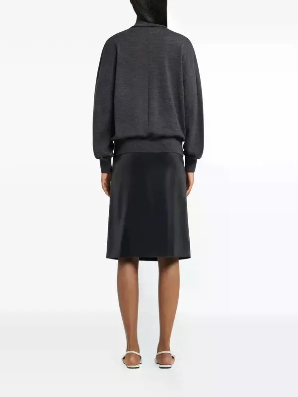COURREGES Turtleneck Long-sleeve Sweater - Grey