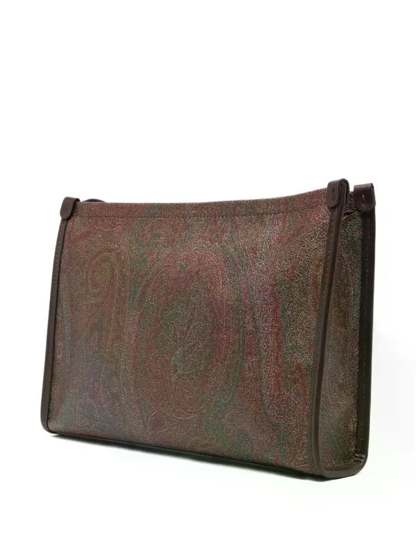 Etro Paisley Pegasus Cotton Clutch Bag