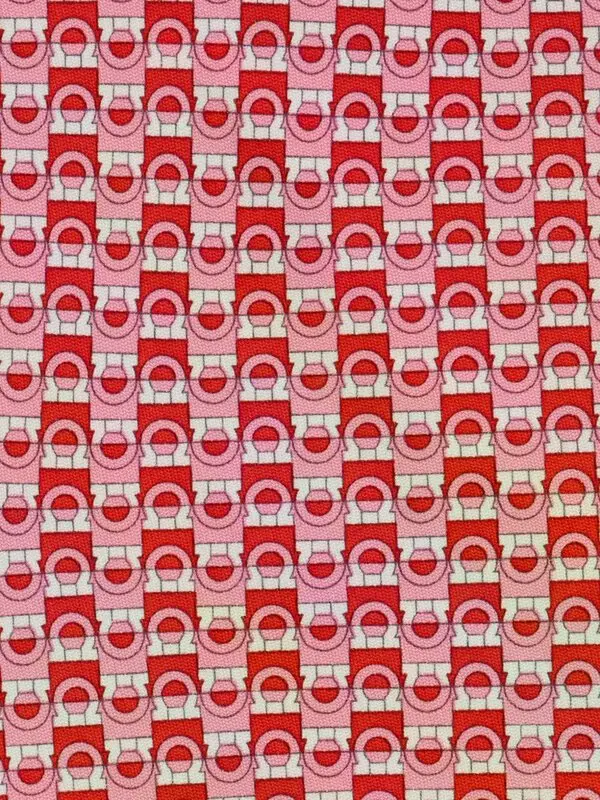 FERRAGAMO Gancini-print Silk Necktie - Red