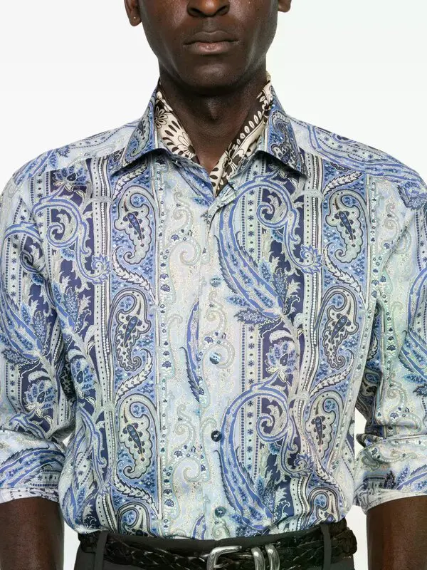 Etro Paisley-print Shirt - Blue
