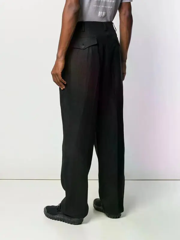 Yohji Yamamoto Linen Straight-leg Trousers