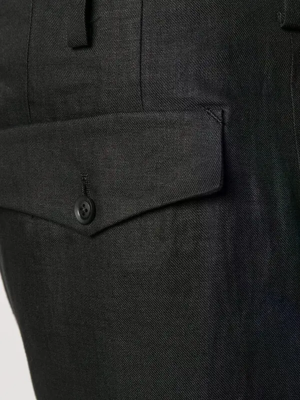Yohji Yamamoto Linen Straight-leg Trousers