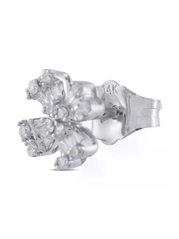 LB EXCLUSIVE 14k White Gold Diamond Stud Earrings