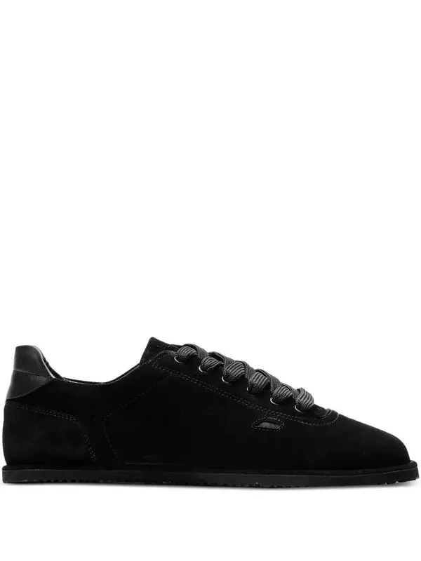 REFERENC Suede Leather Sneakers - Black