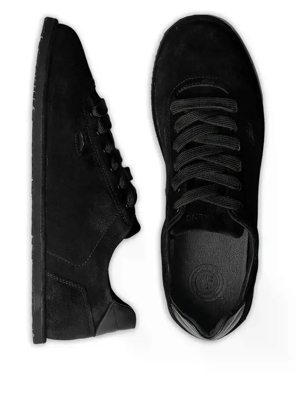 REFERENC Suede Leather Sneakers - Black