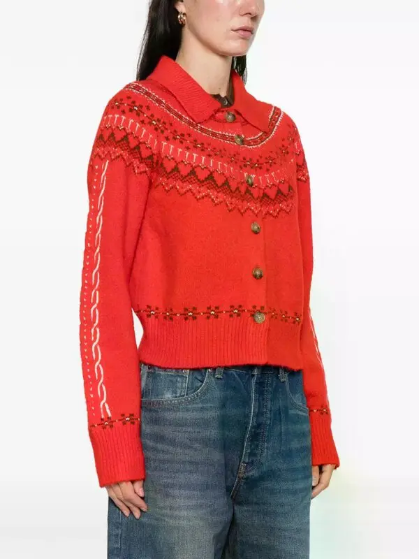 Guest In Residence Patterned Cardigan